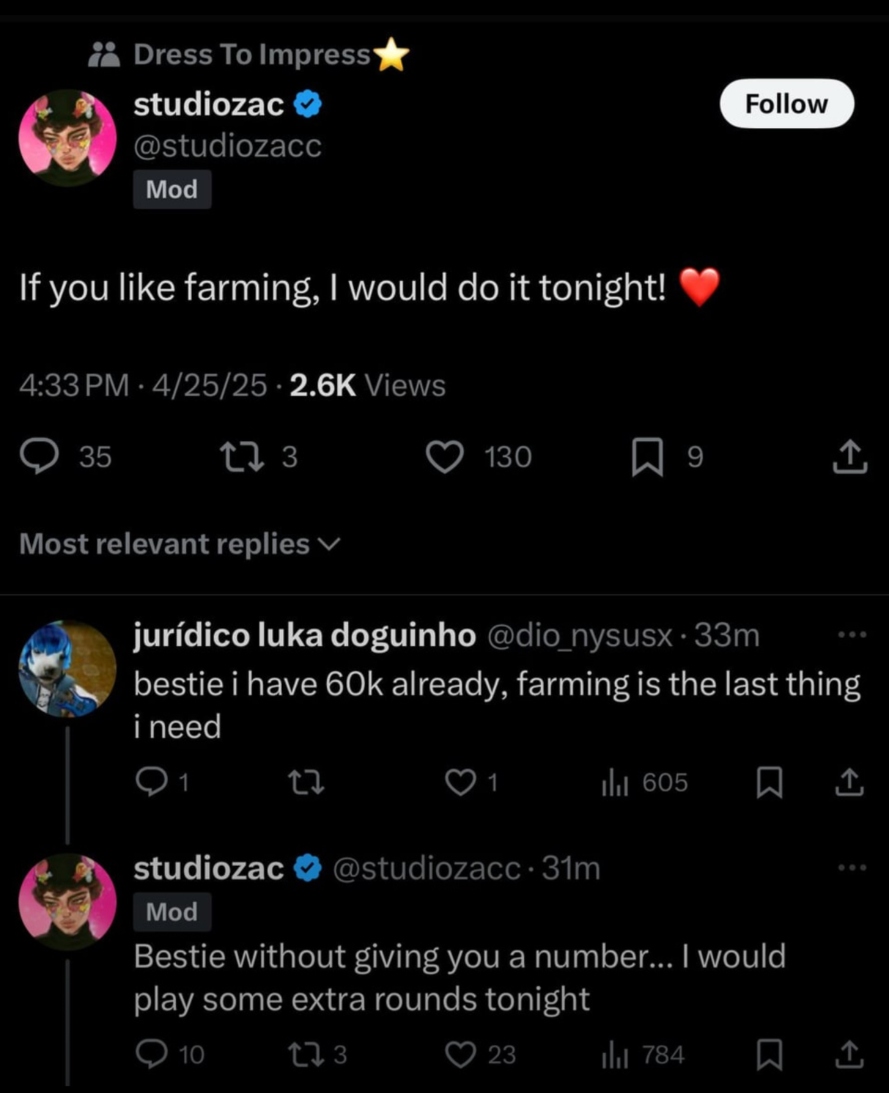 StudioZac Confirms That We Will Need More Than $60,000 Currency In The ...