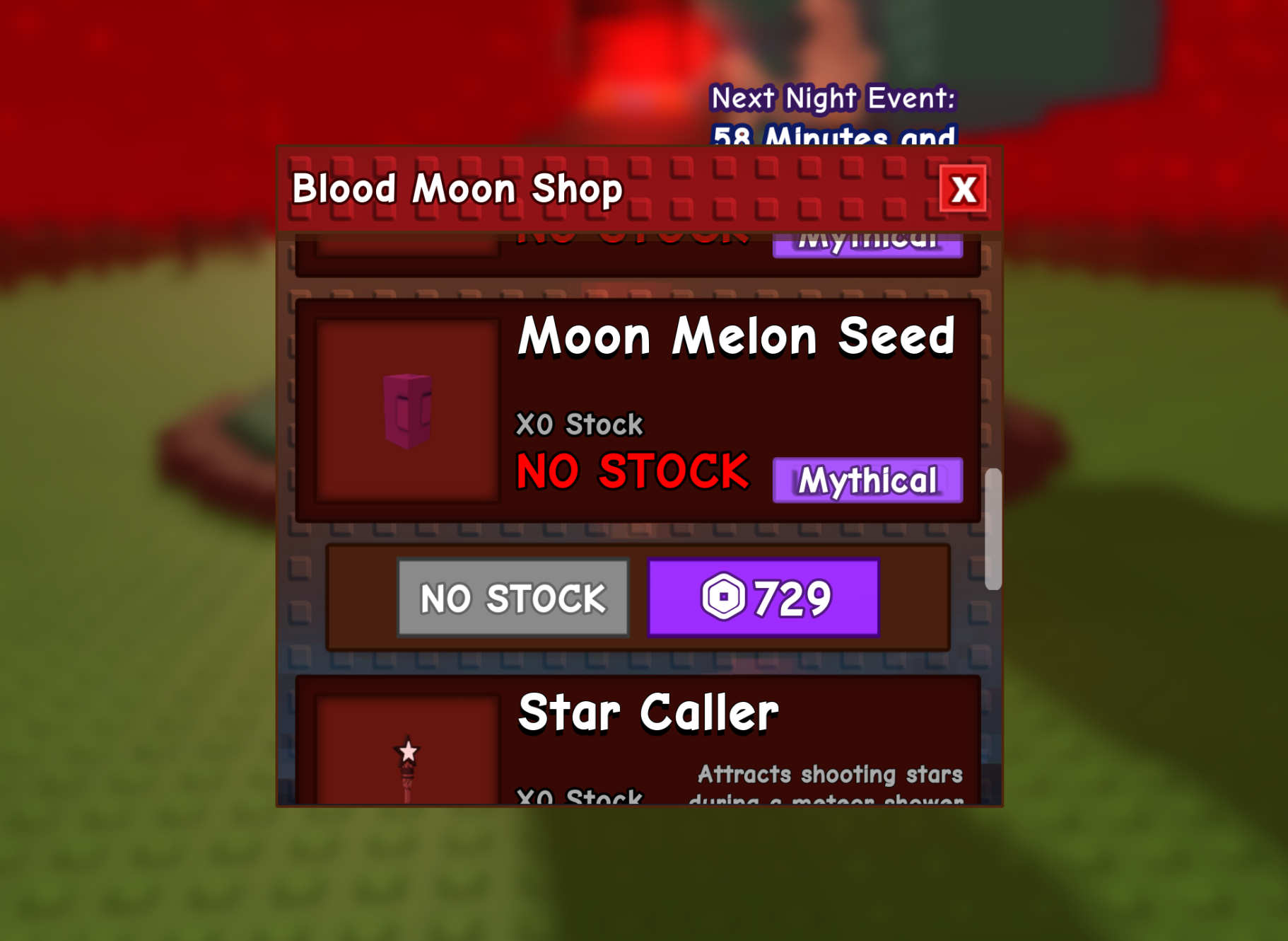 Grow A Garden Blood Moon Shop Stock Revealed - Durbin Rock