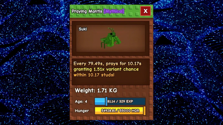 What Are The Benefits Of Owning The Grow A Garden Praying Mantis Pet ...