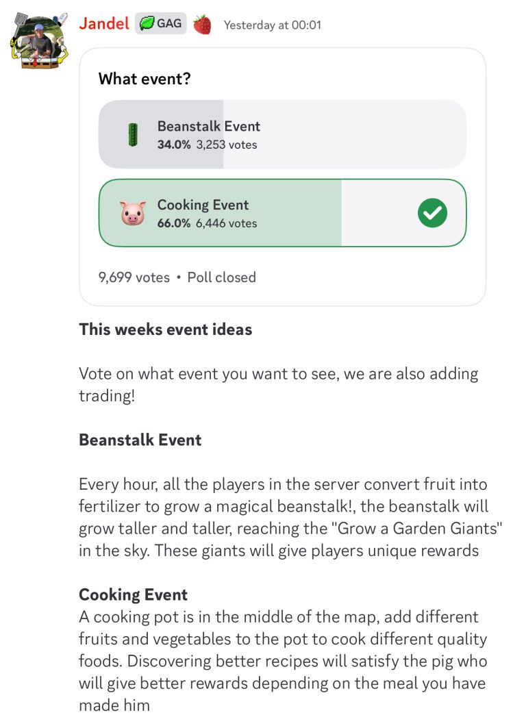 Grow A Garden NEW Beanstalk Event Update Revealed! [Spoilers] - Durbin Rock