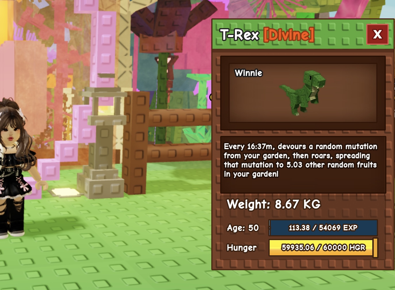 THIS Is What Happened When I Put My Age 50 T-Rex Into The Grow A Garden ...