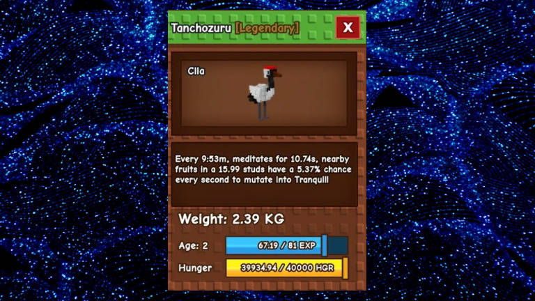 Complete Guide To The Grow A Garden Tanchozuru Pet - Durbin Rock