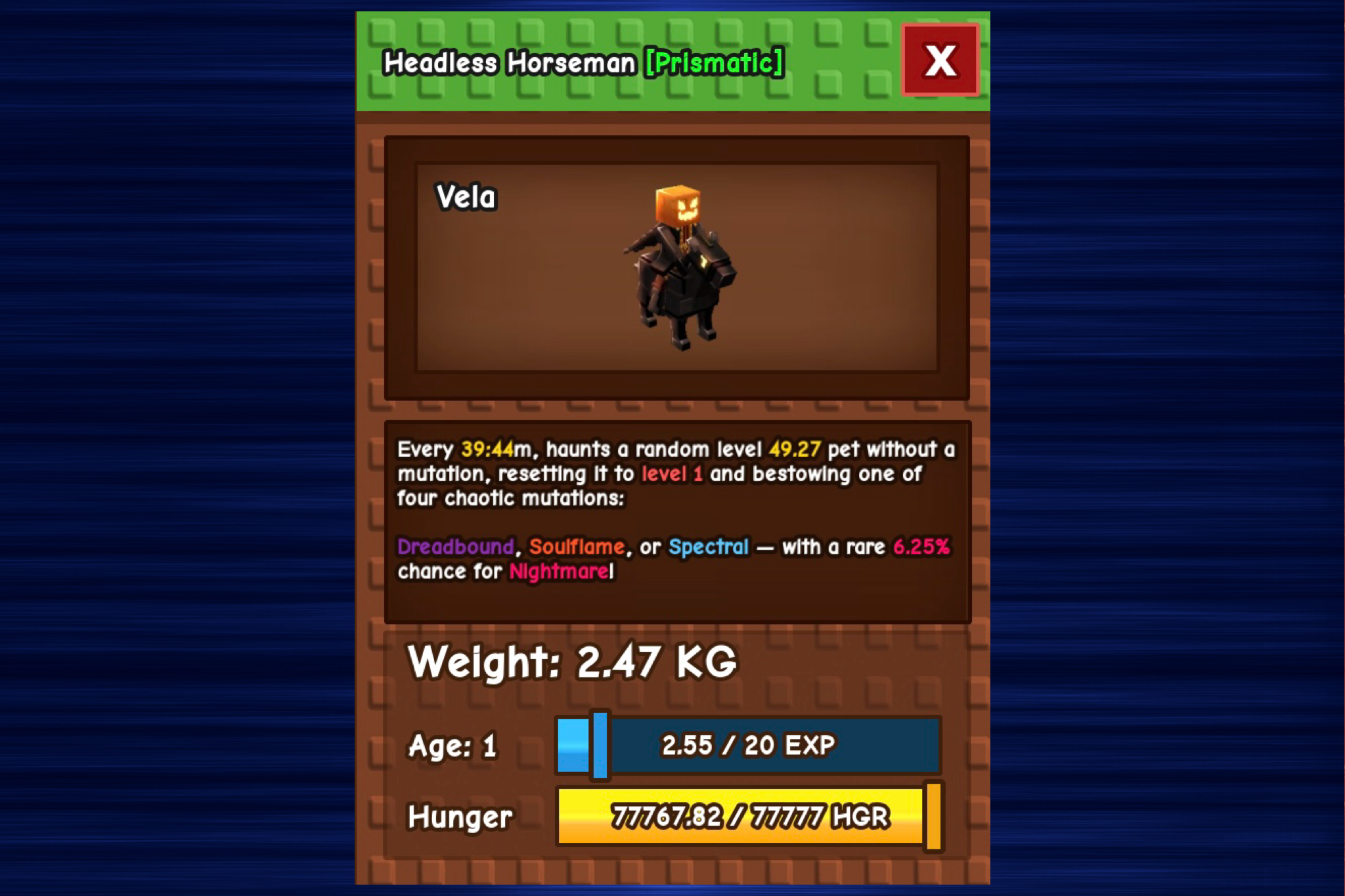 What Does The Grow A Garden Headless Horseman Pet Do? - Durbin Rock