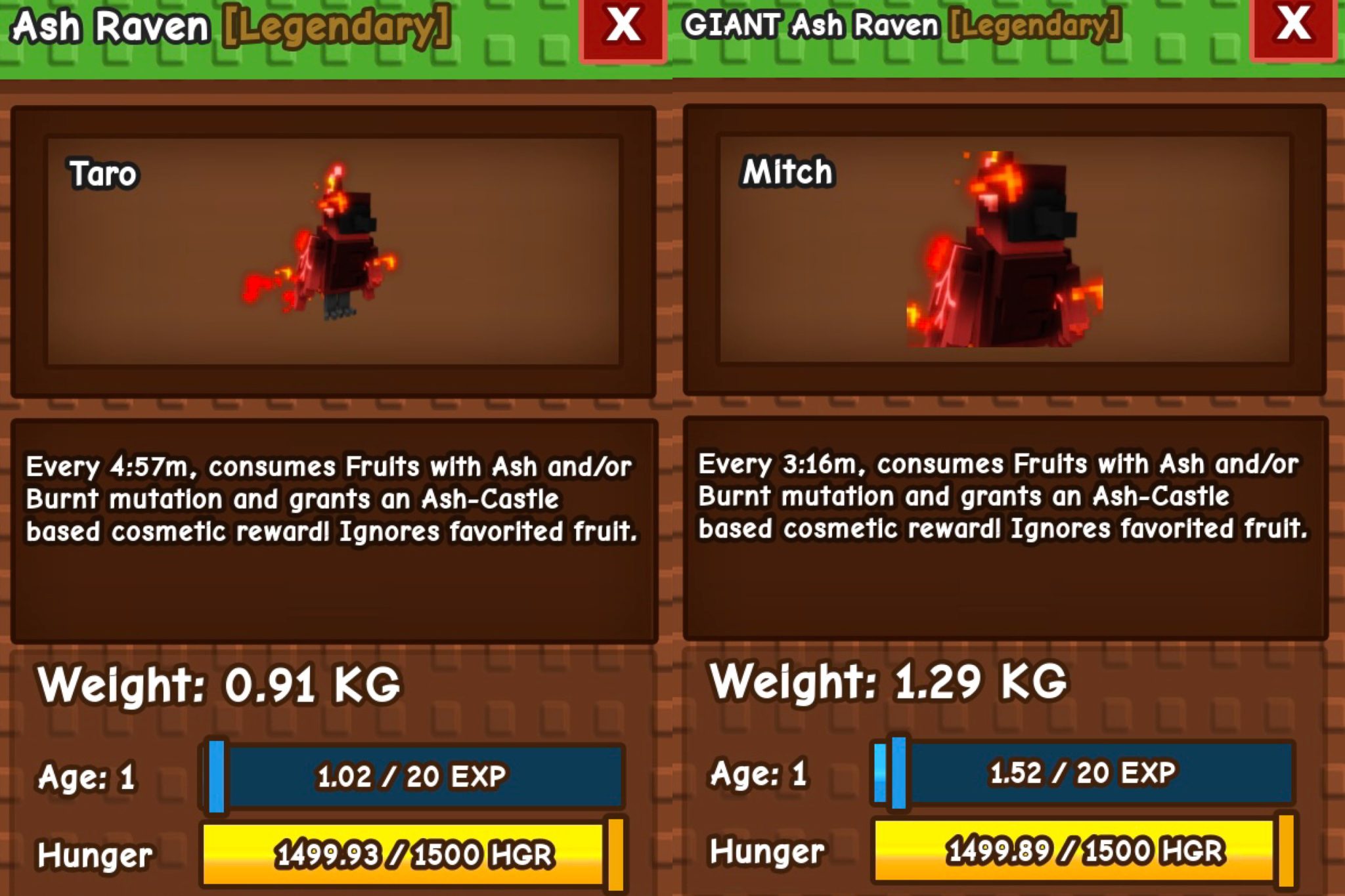 Grow A Garden Ash Raven Vs GIANT Ash Raven Guide [Which Cosmetics Do ...